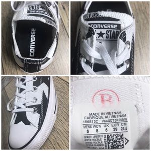 Converse | Shoes | Converse Advulc Big Star Print Bw W Authentic | Poshmark